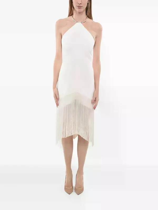 JIL SANDER Halterneck Fringed Dress