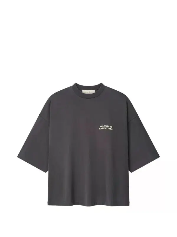 Fear Of God Merch Tee Logo-print Drop-shoulder T-shirt - Grey