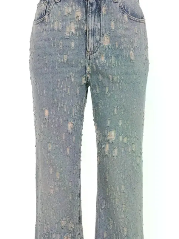 Alexander McQueen Distressed Flared-hem Jeans