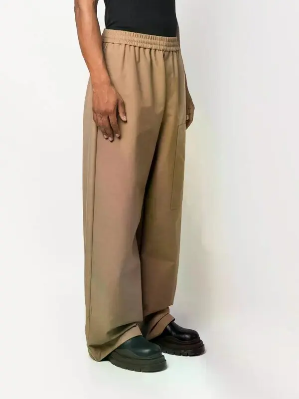Off-White Logo-embossed Wide-leg Trousers