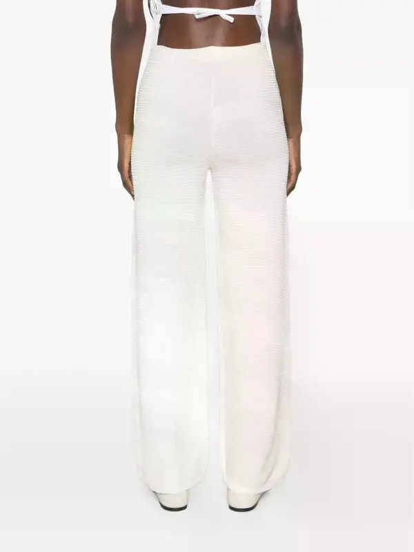 Liviana Conti Ribbed Knit Wide-leg Trousers