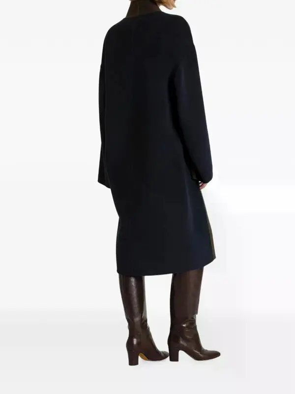 Alberta Ferretti Two-tone Belted Wool Coat