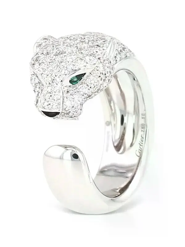 Cartier 2011 Panthère Emerald And Diamond Ring