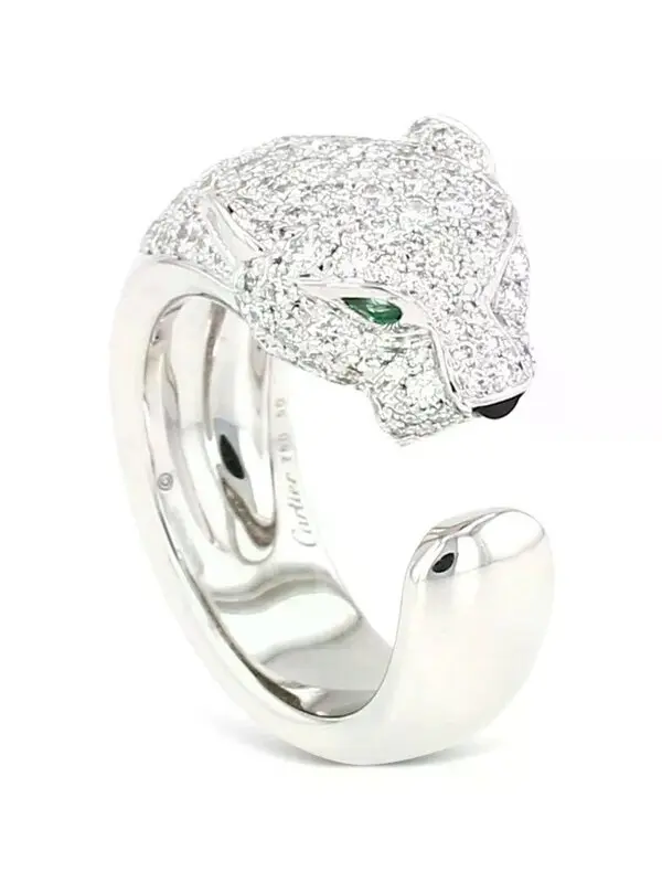 Cartier 2011 Panthère Emerald And Diamond Ring