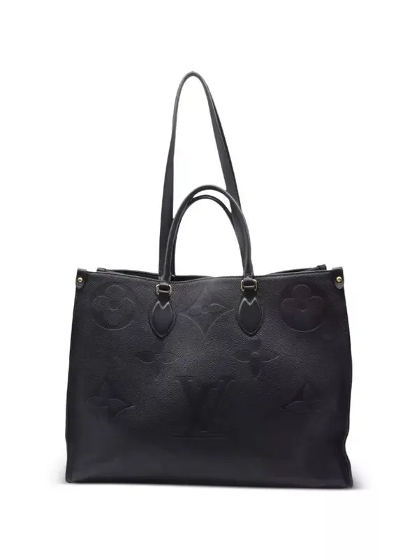 LOUIS VUITTON Giant Onthego Gm Leather Tote Bag - Black