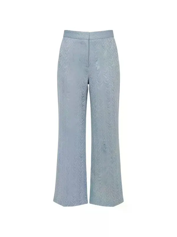 ODEEH Herringbone Cropped Trousers