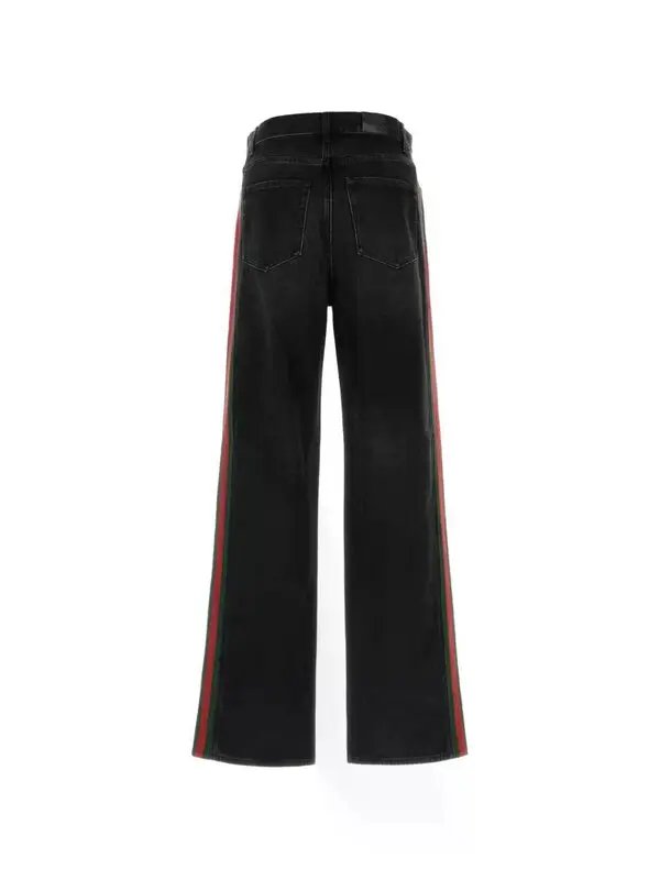 Gucci Web-stripe Wide-leg Jeans