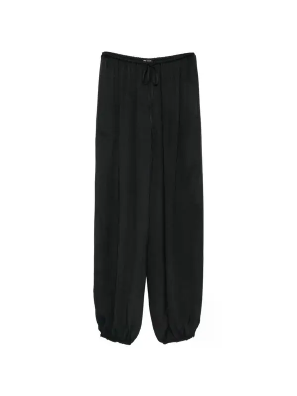 FORTE_FORTE Drawstring-waist Elasticated-cuff Trousers - Black