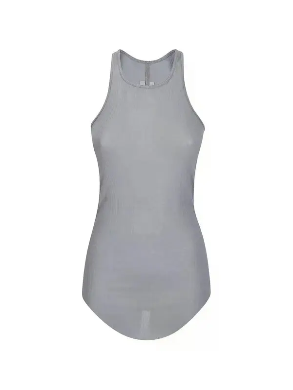 Rick Owens Basic Ribbed-knit Tank Top - Grey
