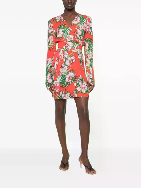 MARCO BOLOGNA Floral-print Wrap Mini Dress