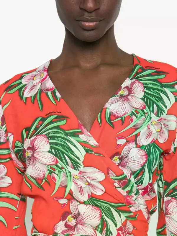 MARCO BOLOGNA Floral-print Wrap Mini Dress