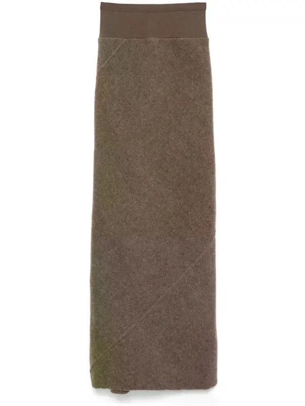 Rick Owens Flared Maxi Skirt - Brown
