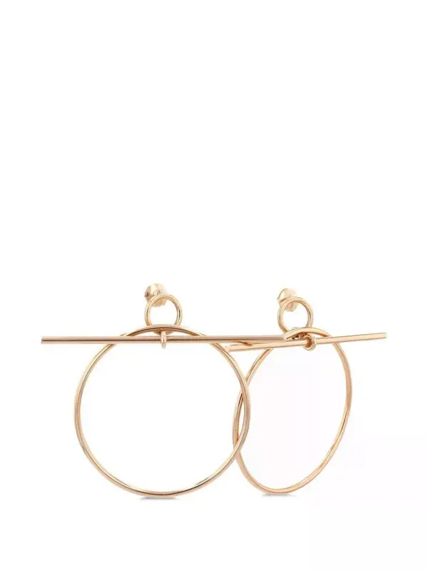 Hermès 18k Rose Hoop Earrings