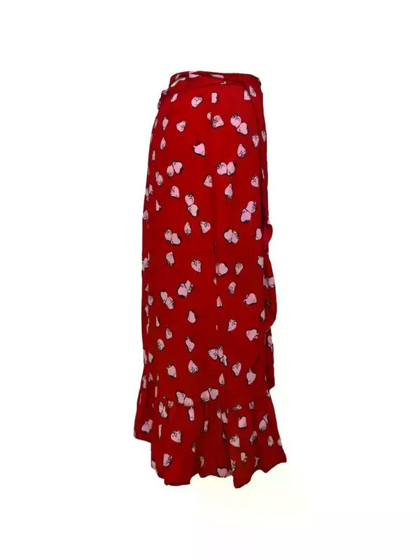 Miu Miu Strawberry-print Wrap Skirt