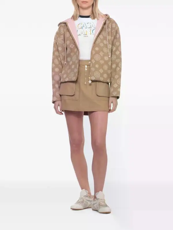 Casablanca Monogram-pattern Wool Hoodie