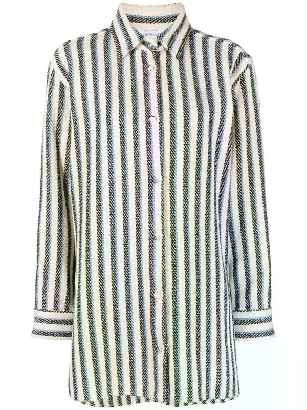 Off-White Arrows-embroidered Woven Shirt - Neutrals