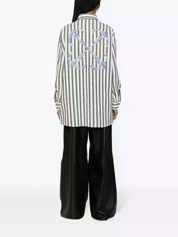 Off-White Arrows-embroidered Woven Shirt