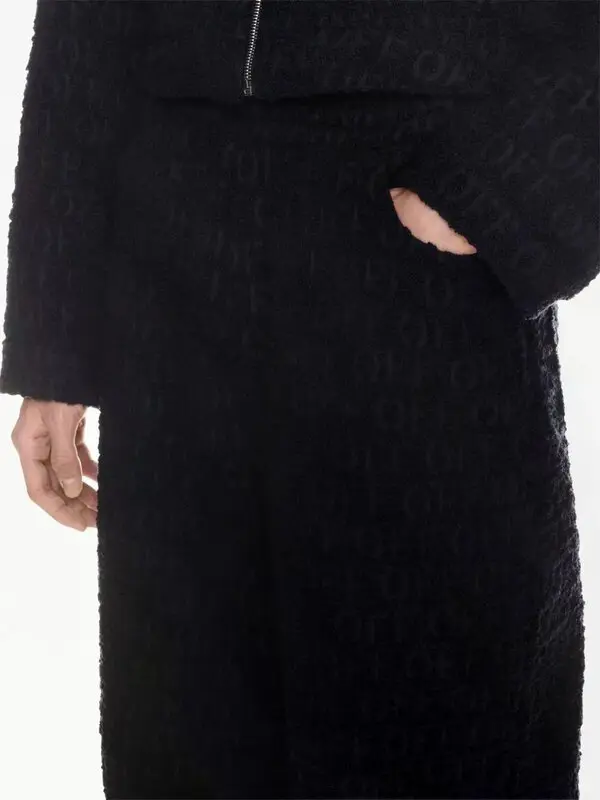 Off-White Bouclé Straight Trousers