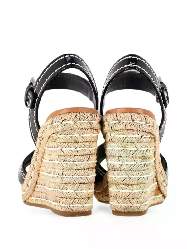 Prada Cross-strap Wedge Espadrilles