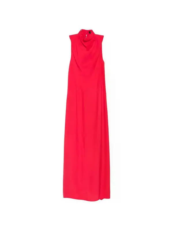 Bcbgmaxazria Cut-out High-neck Maxi Dress - Red