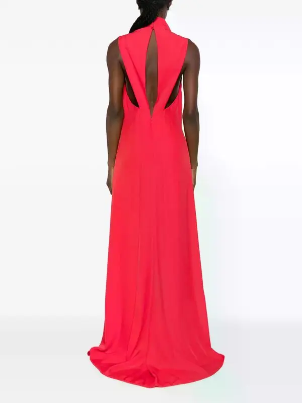 Bcbgmaxazria Cut-out High-neck Maxi Dress