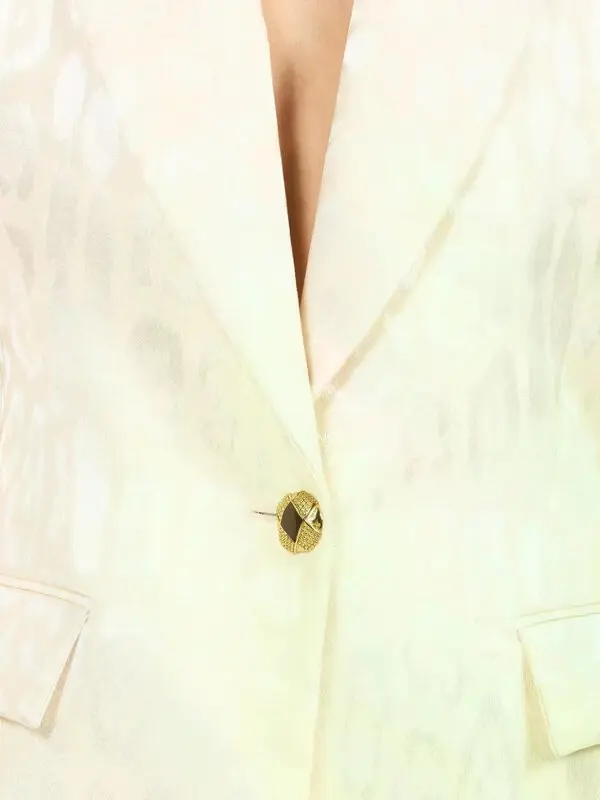 Roberto Cavalli Leopard-jacquard Single-breasted Blazer