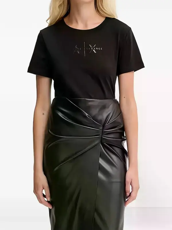 Armani Exchange Logo-print T-shirt - Black