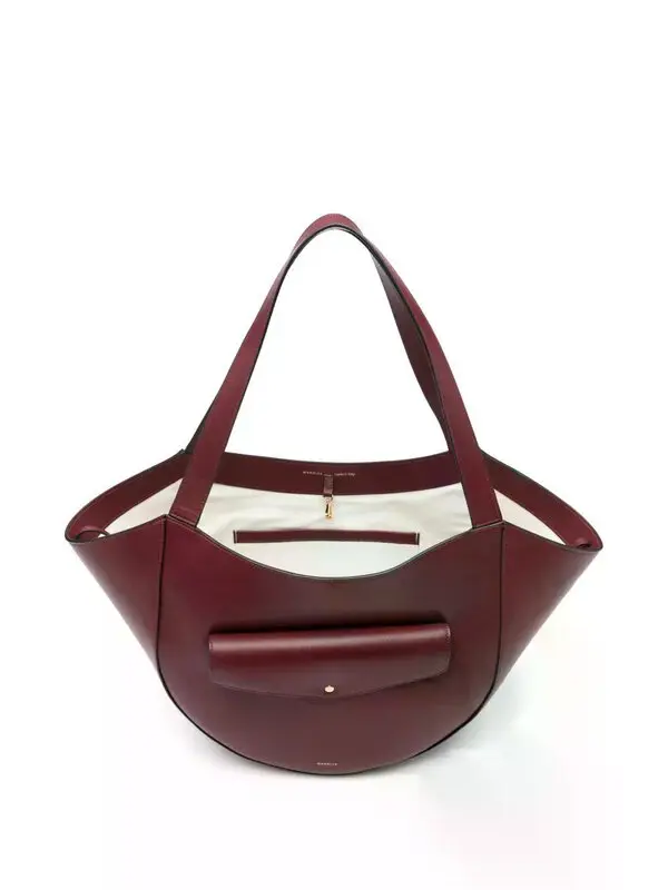 WANDLER Hortensia Slouch Leather Tote Bag - Red