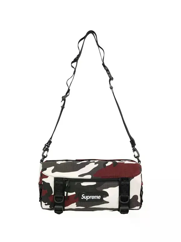 Supreme Camouflage-print Ripstop-texture Messenger Bag - Red