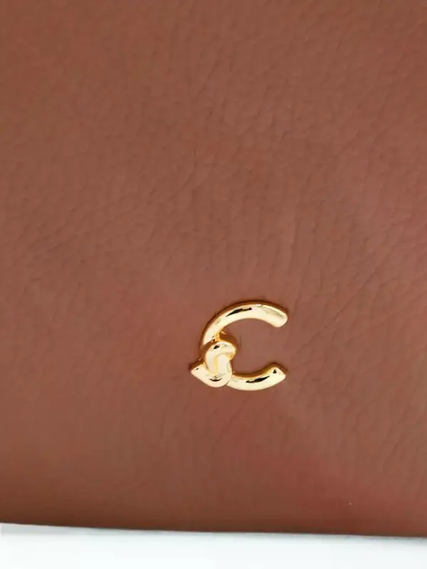 COCCINELLE Logo-plaque Pebbled-leather Shoulder Bag
