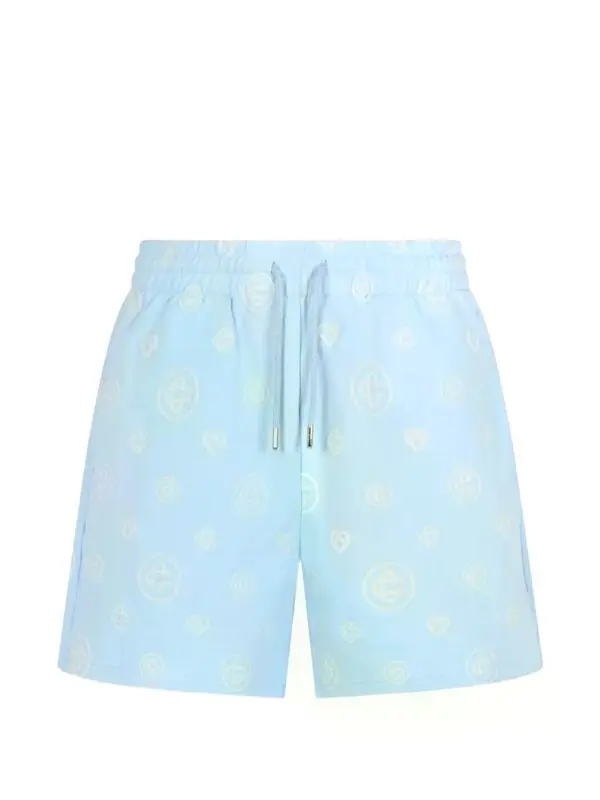 Casablanca Monogram-embroidered Shorts - Blue