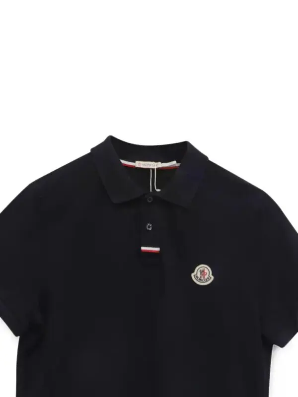Moncler 2020s Logo Patch Piqué Polo Shirt