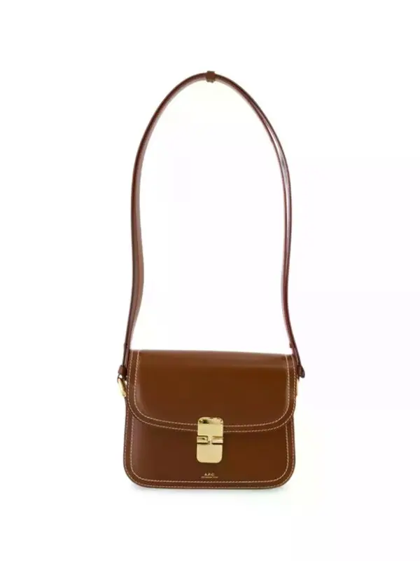 A.p.c. Grace Leather Crossbody Bag - Brown