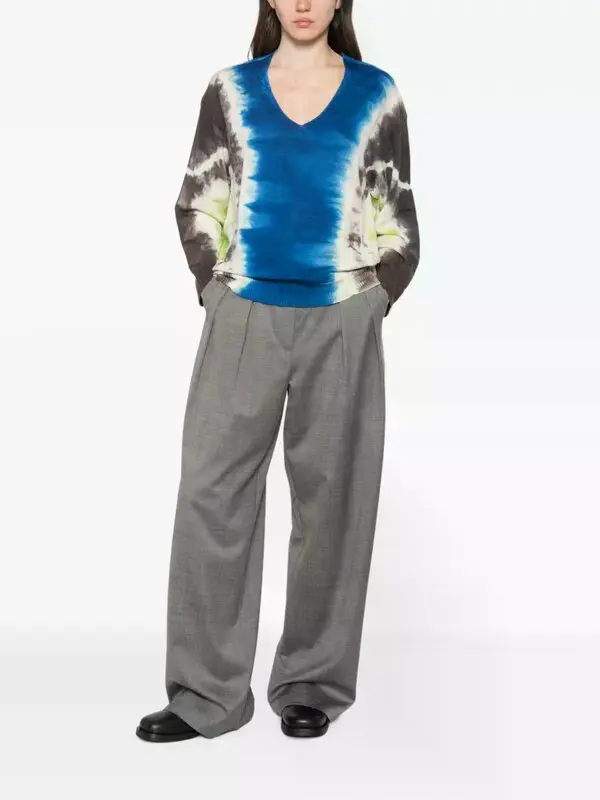 Liviana Conti Tie-dye V-neck Sweater
