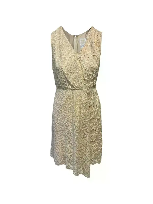 Anna Sui Asymmetric Lace Dress - Neutrals