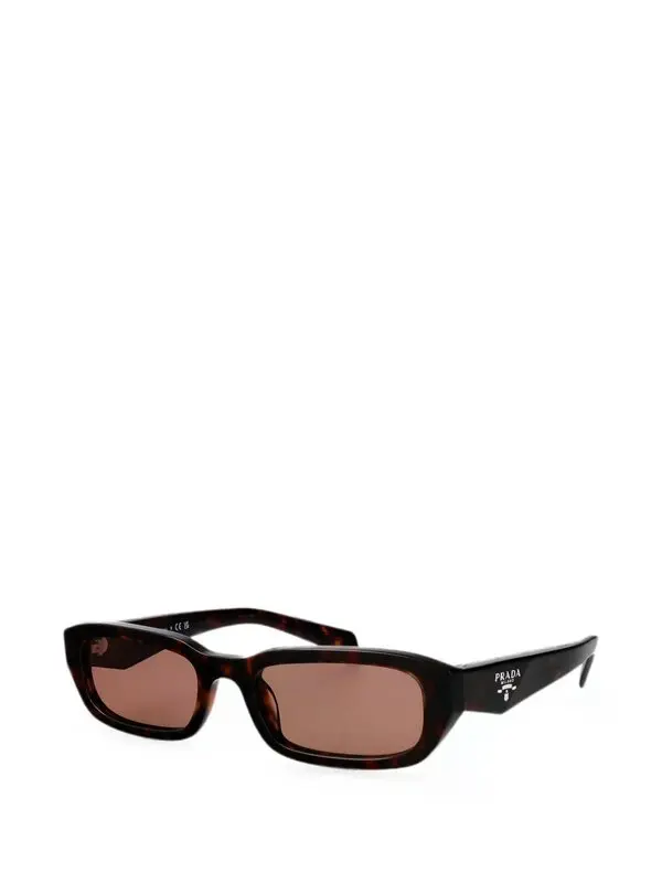 Prada Tortoiseshell-effect Rectangle-frame Sunglasses