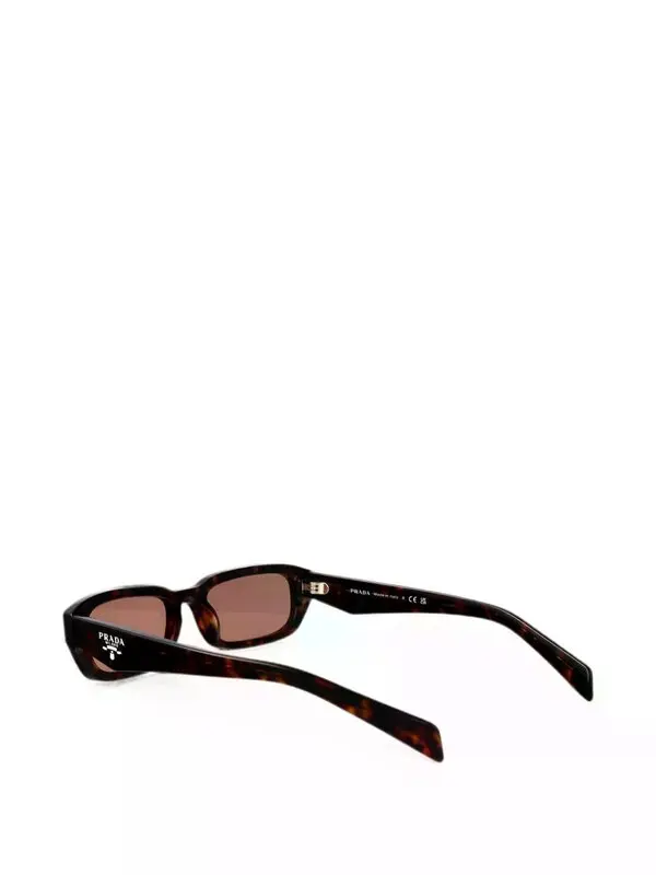 Prada Tortoiseshell-effect Rectangle-frame Sunglasses