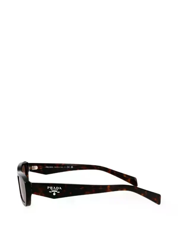 Prada Tortoiseshell-effect Rectangle-frame Sunglasses