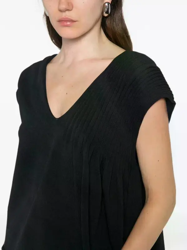 Liviana Conti Pleated V-neck Top