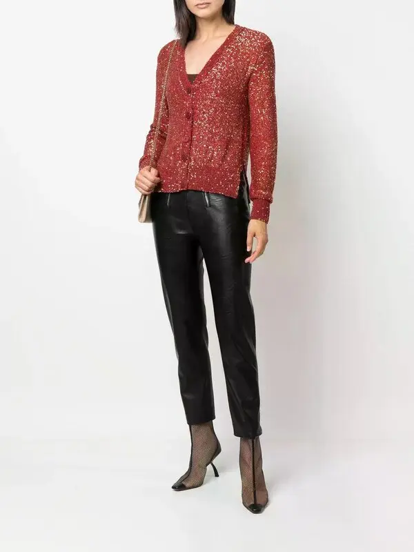 Stella McCartney Sequin-embellished Cardigan - Red