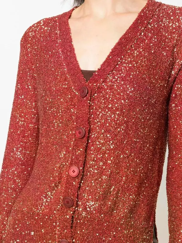Stella McCartney Sequin-embellished Cardigan - Red
