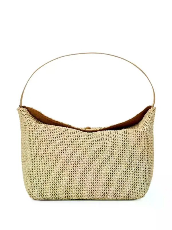 Christopher Esber Turnlock Raffia Shoulder Bag