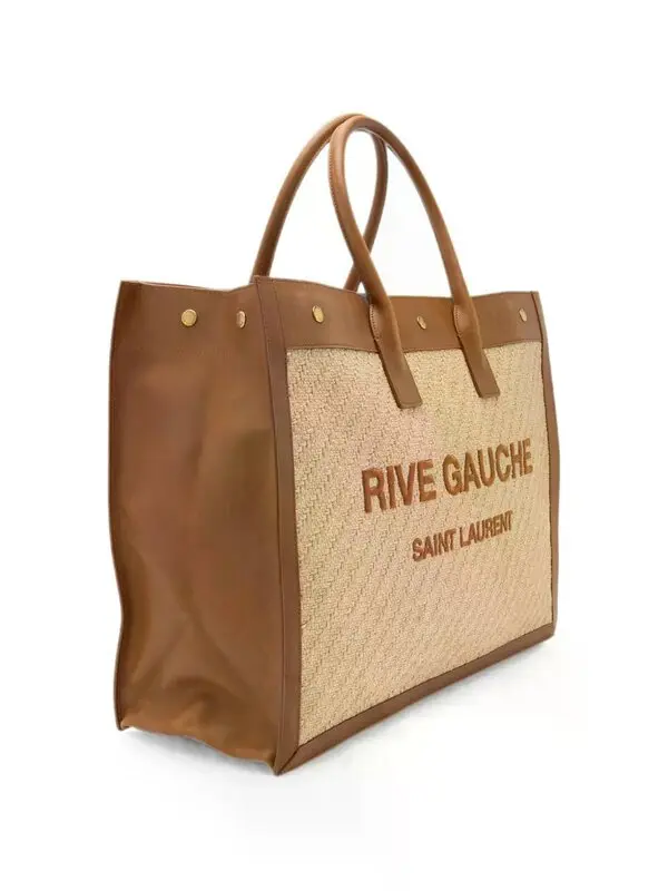Saint Laurent 2023 Rive Gauche Raffia Tote Bag