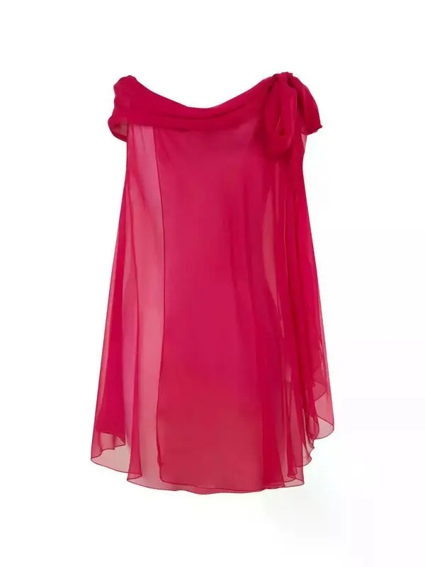Alberta Ferretti Draped Asymmetric-neck Top
