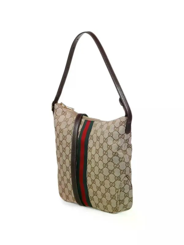 Gucci Medium Gg Supreme Web-stripe Messenger Bag
