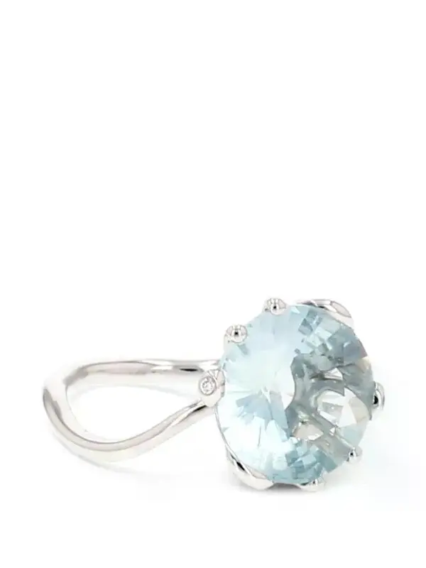 Dior Aquamarine And Diamond Ring