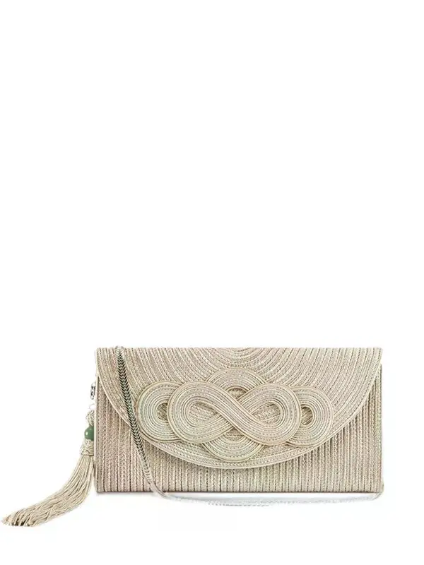 Shanghai Tang Braided Knot Clutch Bag - Neutrals