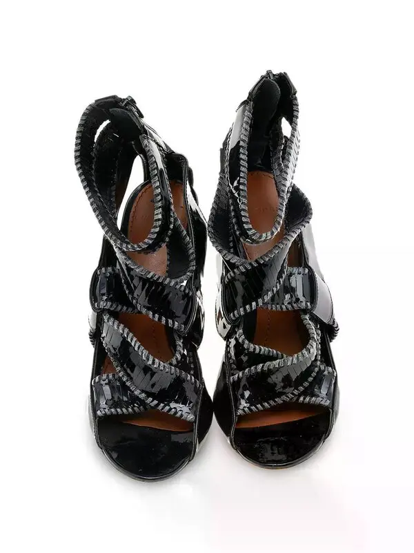 Givenchy Whipstitch Patent Leather Sandals