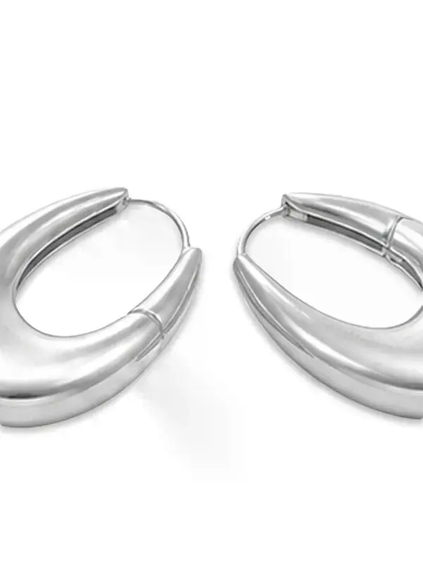 YOJ Midi Eclipse Hoop Earrings