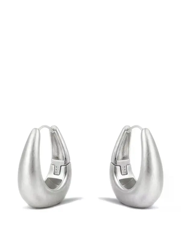 YOJ Molten Maxi Earrings - Silver